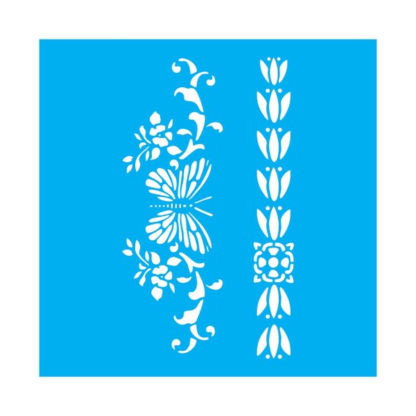 Stencil Floral - 14x14 - Ref C346