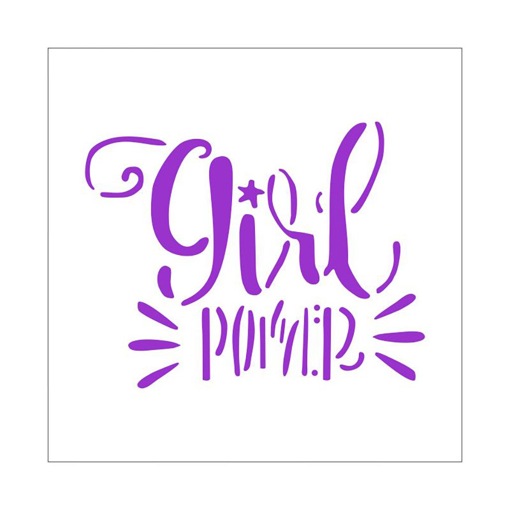 Stencil Girl Power - 14x14 - Ref C389