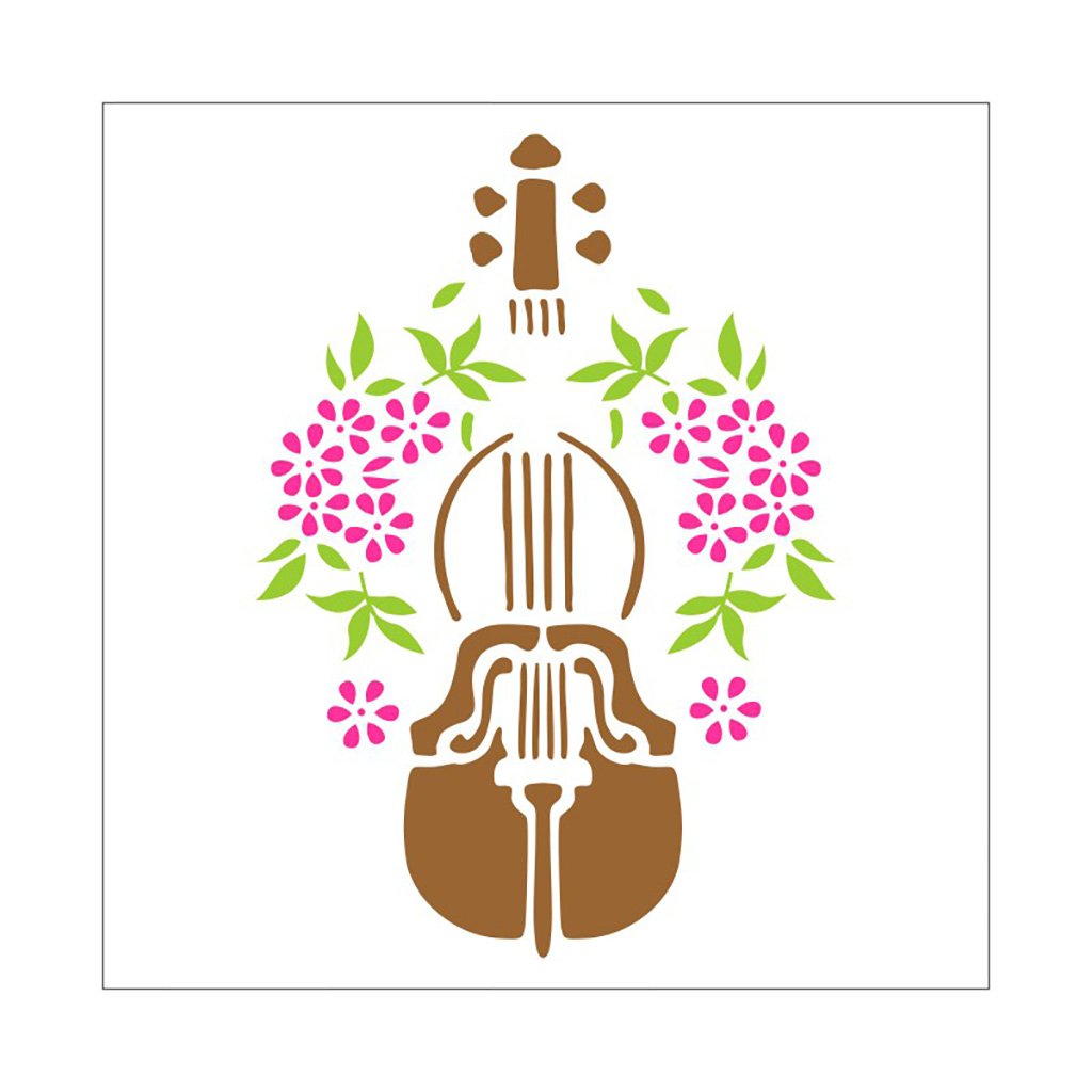 Stencil Instrumento musical - 14x14 - Ref C634