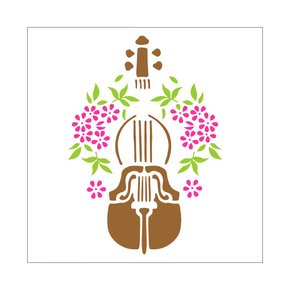 Stencil Instrumento musical - 14x14 - Ref C634