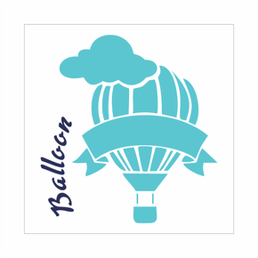 Stencil Balão - 30x30 - Ref 9528