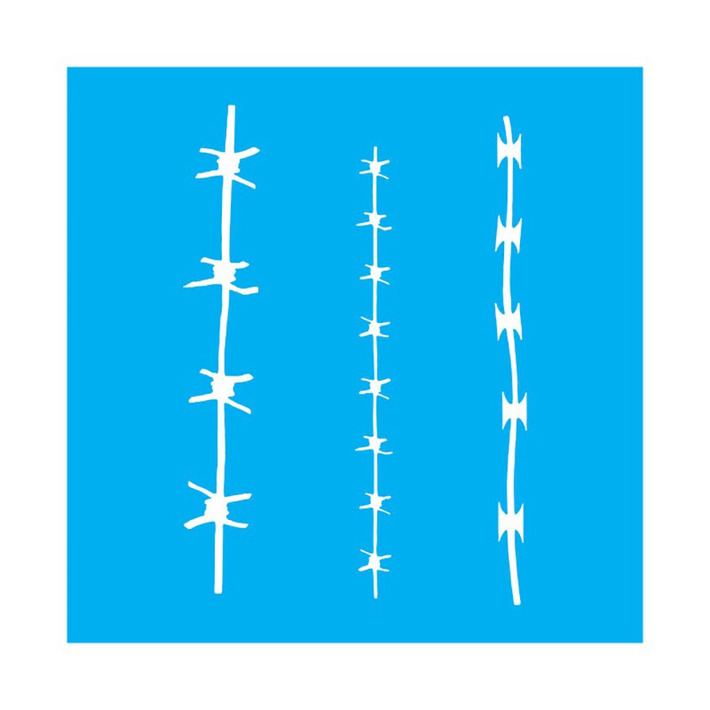 Stencil Arame Farpado - 30x30 - Ref 9702