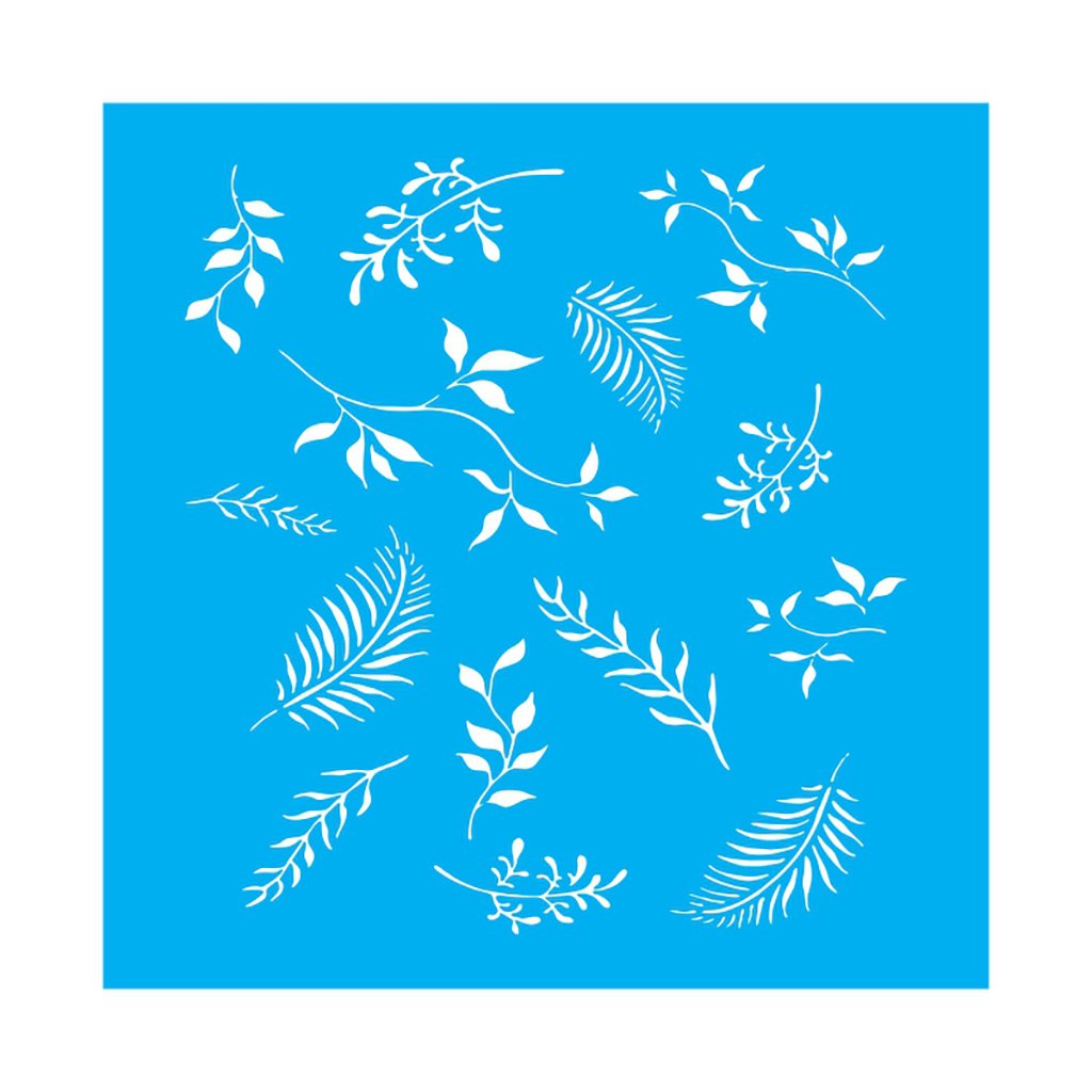 Stencil Folhas - 30x30 - Ref 9808