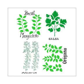 Stencil Temperos - 30x30 - Ref 9987