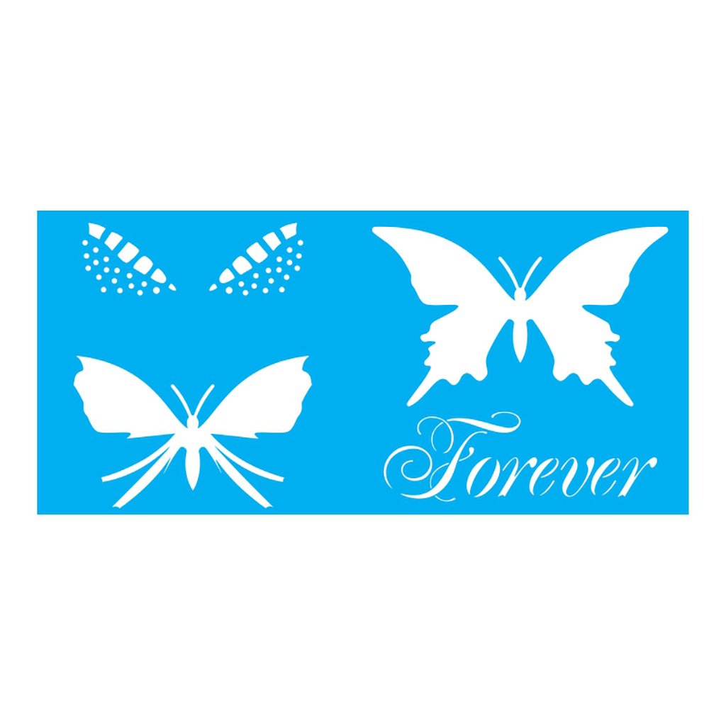 Stencil Borboletas Forever - 7x15 - Ref 87