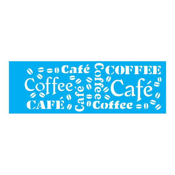 Stencil Café Coffee - 10x30 - Ref 215