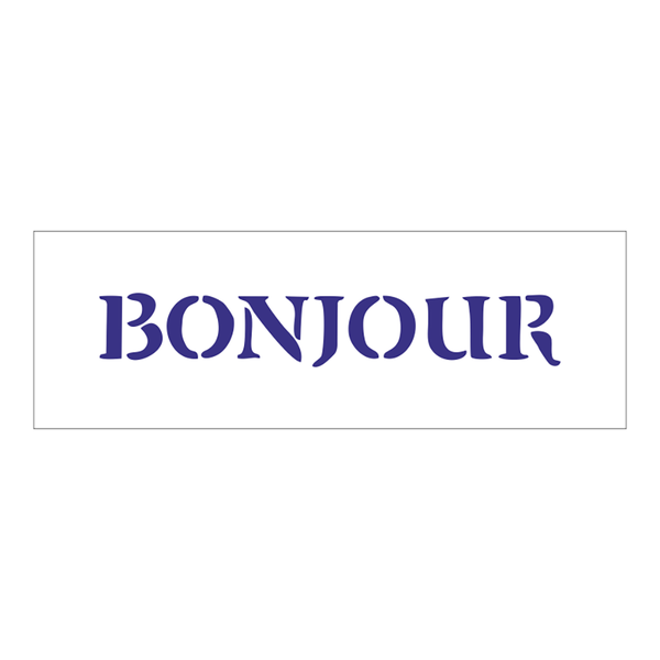 Stencil Bonjour - 10x30 - Ref 7850