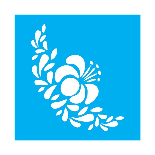 Stencil Floral - 10x10 - Ref 5006