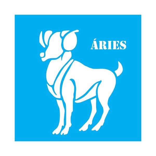 Stencil Signos Áries - 10x10 - Ref 5184