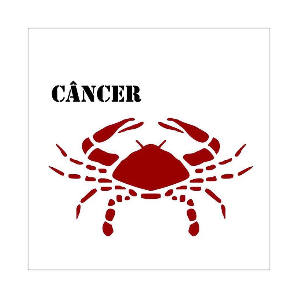 Stencil Signos Câncer - 10x10 - Ref 5185