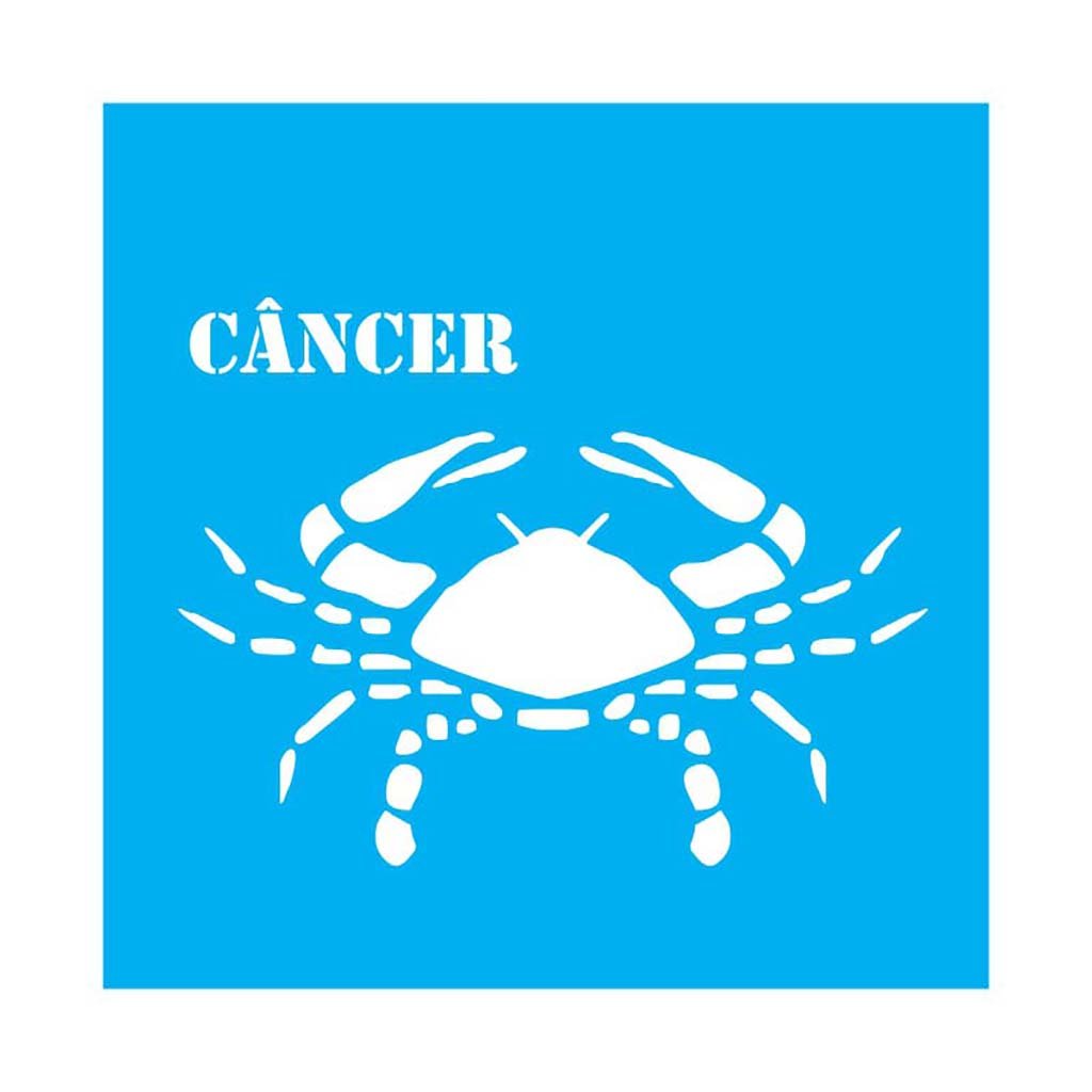 Stencil Signos Câncer - 10x10 - Ref 5185