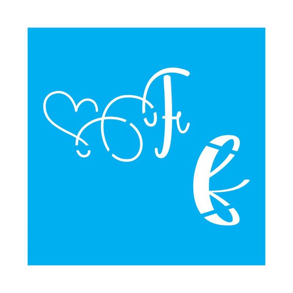 Stencil Letra F - 10x10 - Ref 5330