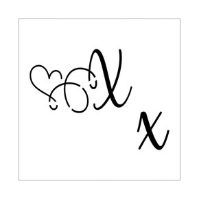 Stencil Letra X - 10x10 - Ref 5348