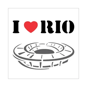 Stencil I love Rio - 14x14 - Ref 143