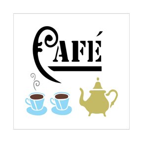 Stencil Café - 14x14 - Ref 235