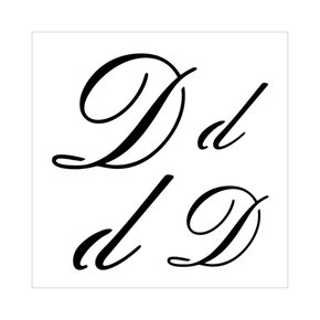 Stencil Letra D - 10x10 - Ref 546