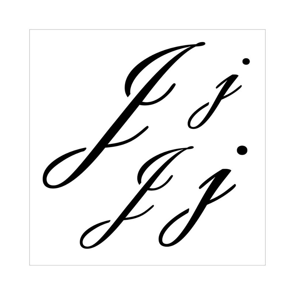 Stencil Letra J - 14x14 - Ref 552