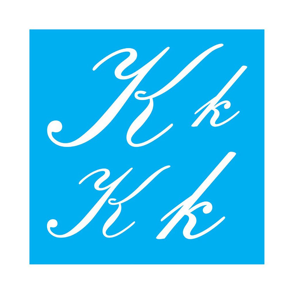 Stencil Letra K - 14x14 - Ref 553