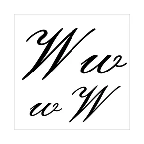 Stencil Letra W - 14x14 - Ref 565