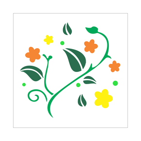 Stencil Floral - 14x14 - Ref 94