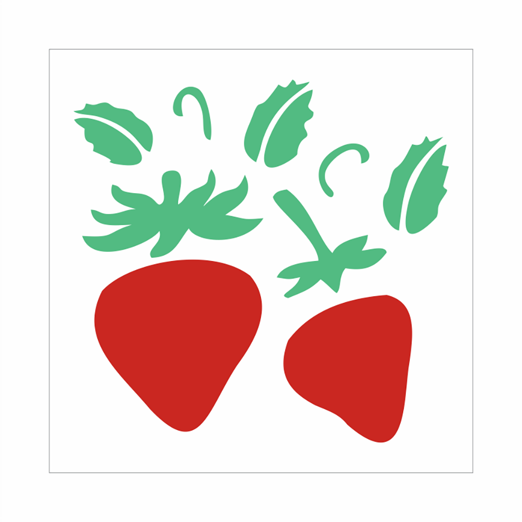 Stencil Morangos - 14x14 - Ref 5519