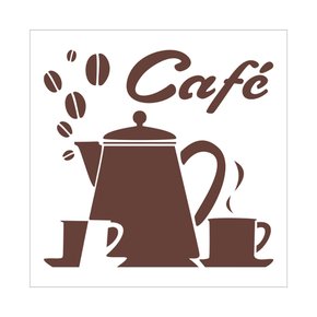 Stencil Café - 14x14 - Ref 5588