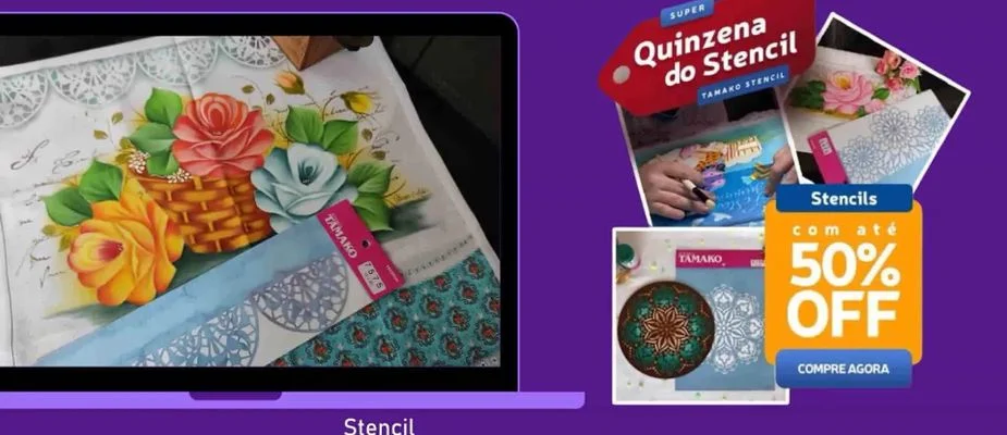 Aproveite a quinzena do stencil na Tamako, descontos de até 50% em ...