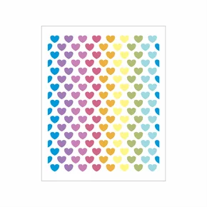 Stencil Corações - 20x25 - Ref 9147