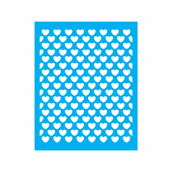 Stencil Corações - 20x25 - Ref 9147