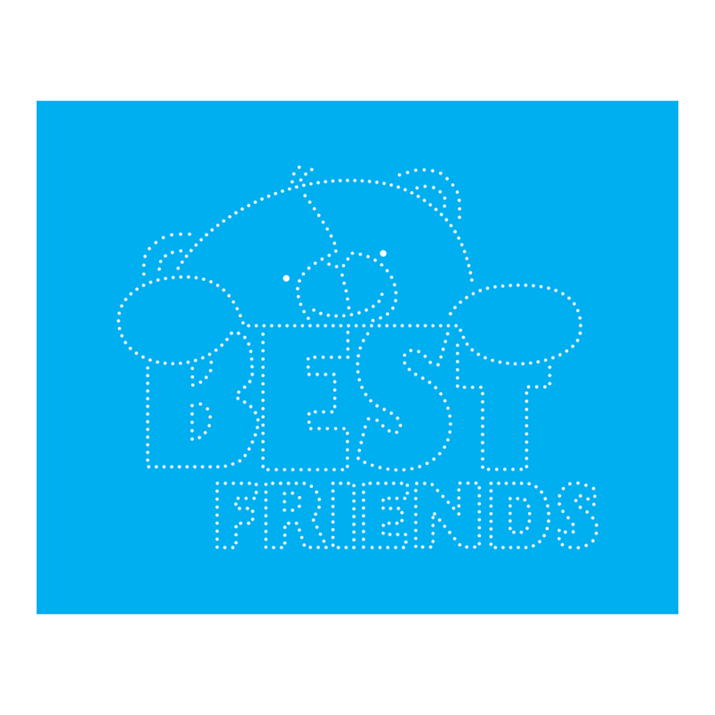 Stencil Pontilhado Best friends - 20x25 - Ref B1275