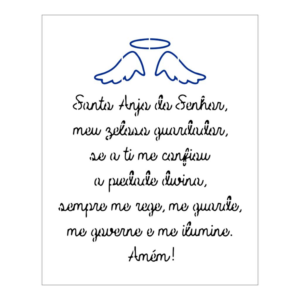 Stencil Santo Anjo do Senhor - 20x25 - Ref B182