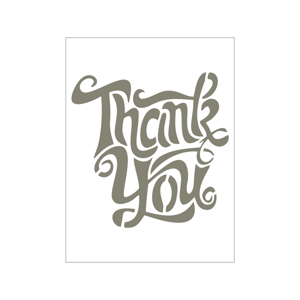 Stencil Thank You - 15x20 - Ref 8534