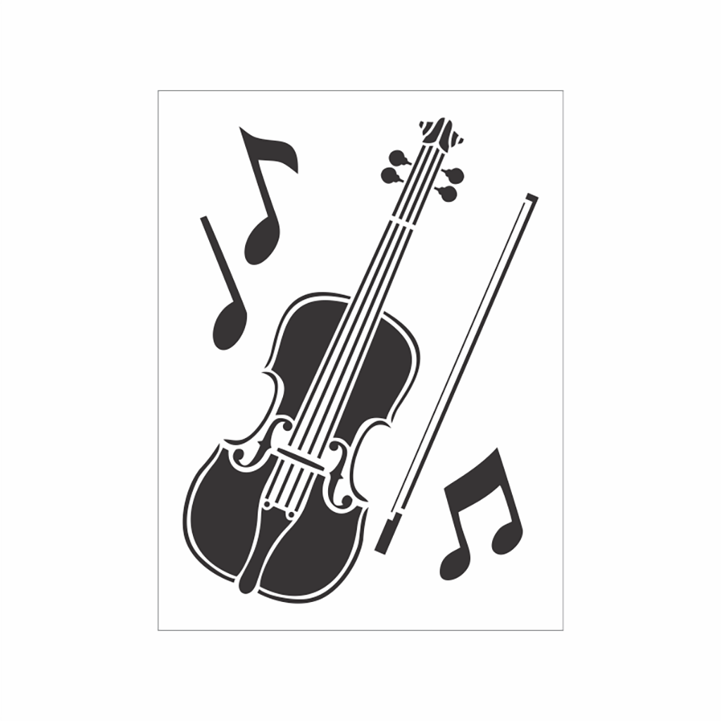 Stencil Violino - 15x20 - Ref 8608