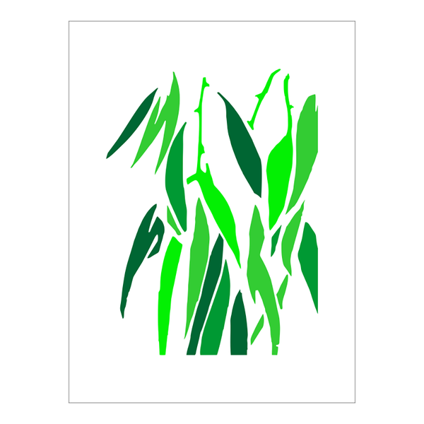 Stencil Folhas - 15x20 - Ref 8957