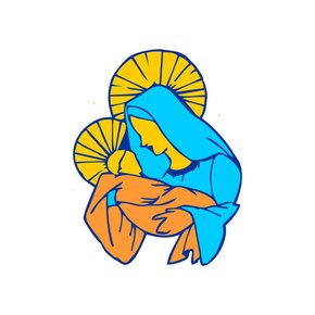 Stencil Maria Menino Jesus - 15x20 - Ref A2039