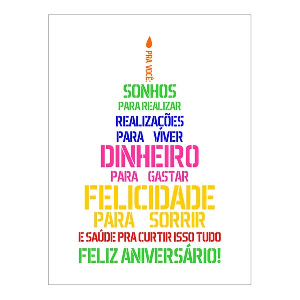 Stencil Para você,,, - 15x20 - Ref A2229