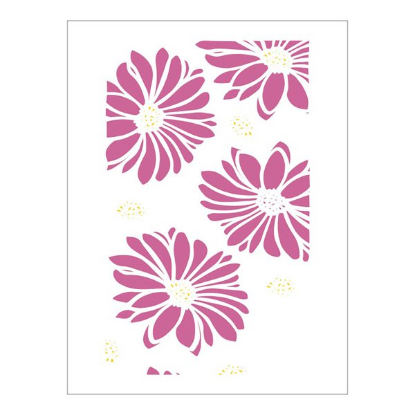 Stencil Floral - 15x20 - Ref A2354
