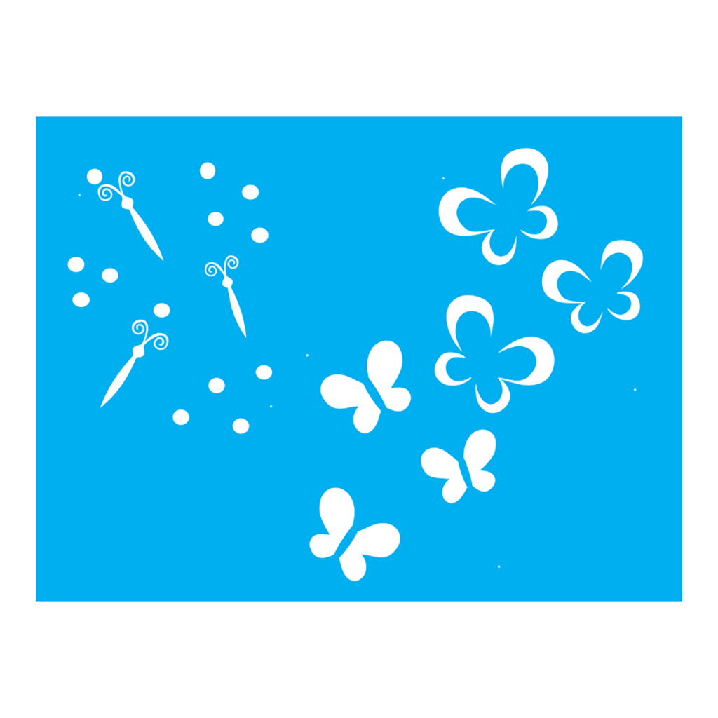 Stencil Borboletas - 15x20 - Ref A2479