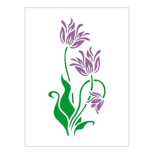 Kit Stencil 10 unid - Floral - Ref 26