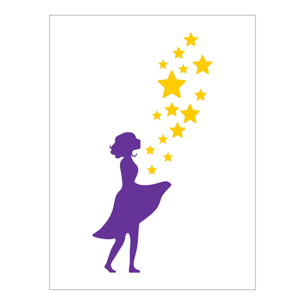 Stencil Menina - 15x20 - Ref A2775