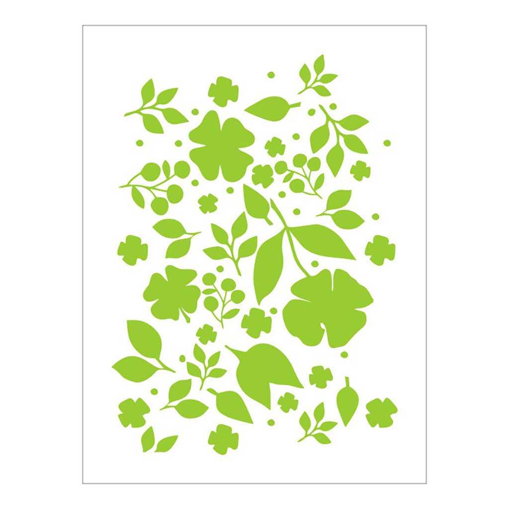 Stencil Folhas - 15x20 - Ref A3619