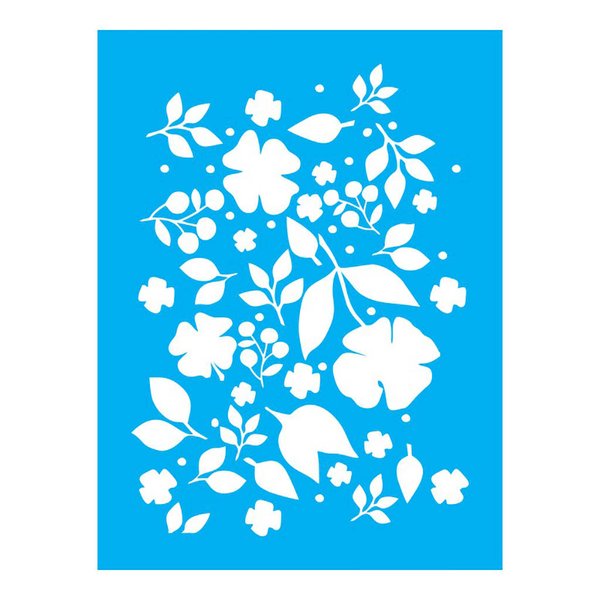 Stencil Folhas - 15x20 - Ref A3619