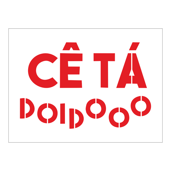 Stencil Palavras - Cê tá doidooo - 15x20 - Ref A3916