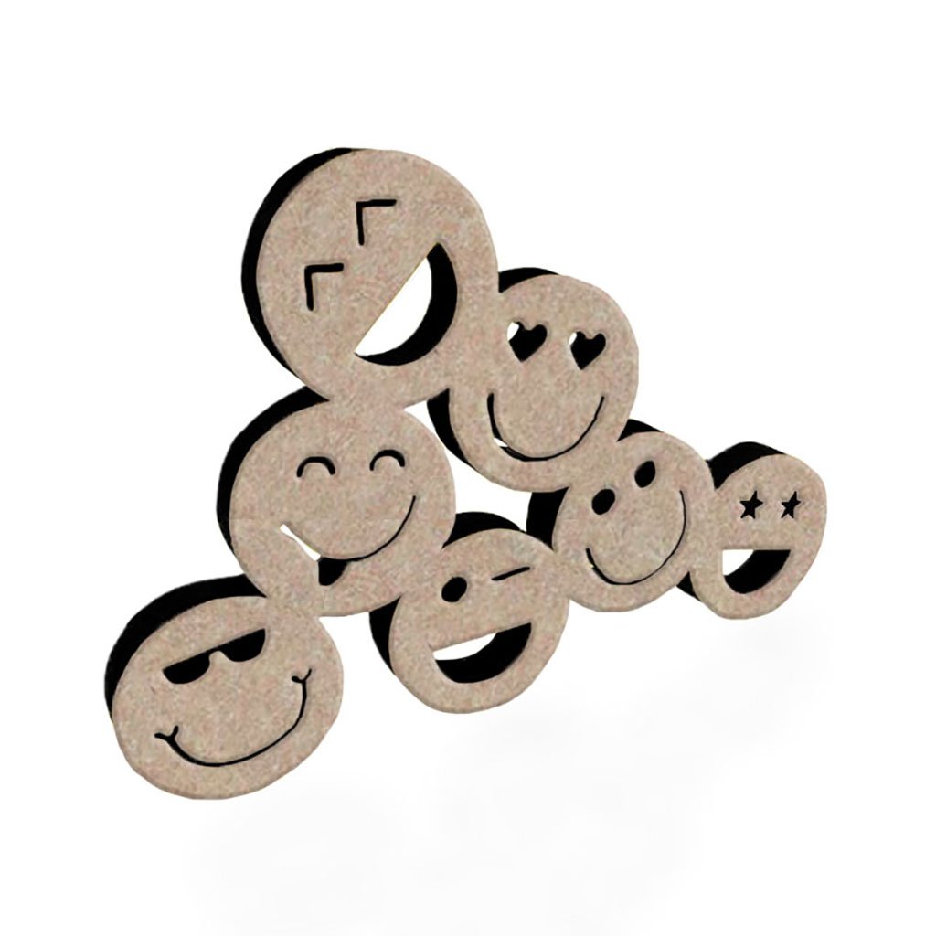 Objeto Emoji em MDF - Ref 128