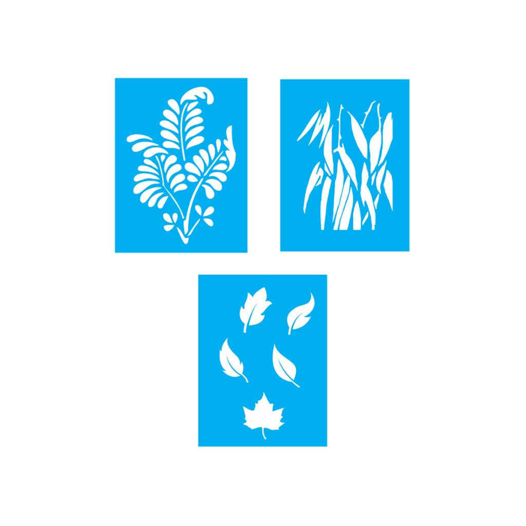 Kit Stencil 11 unid - Folhas - Ref 28