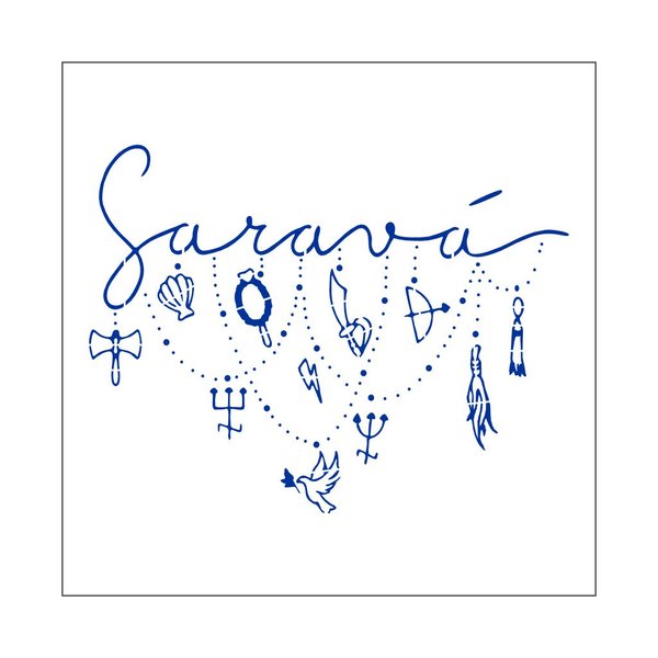 Stencil Saravá - 30x30 - Ref D396