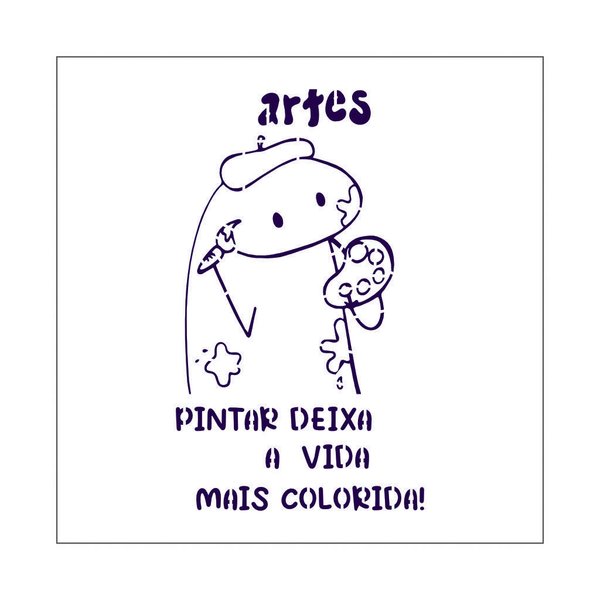 Stencil Flork Testei Positivo - 30x30 - Ref D423