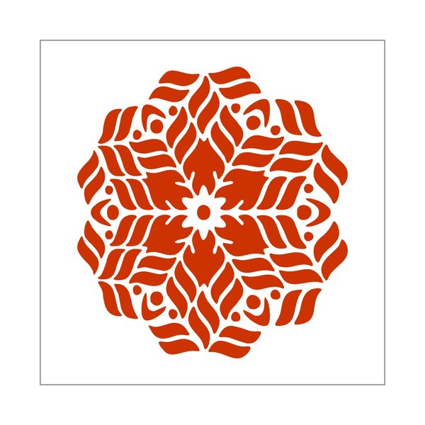 Stencil Floral - 30x30 - Ref D433