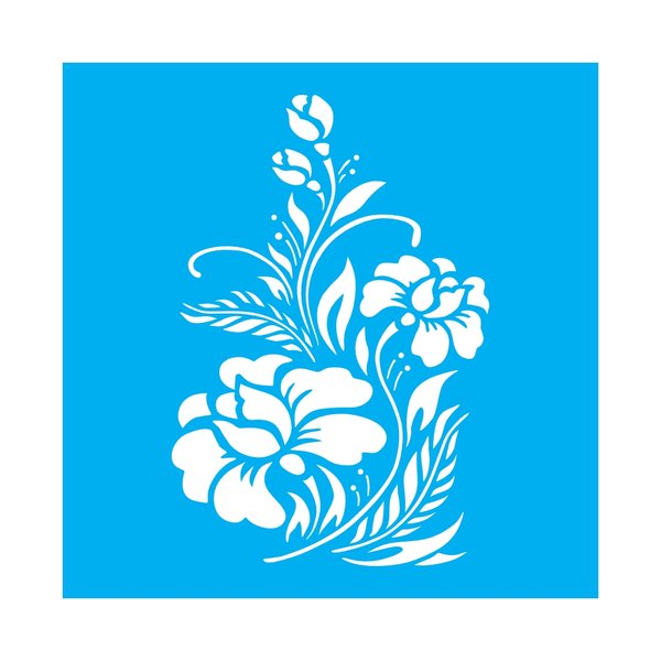 Stencil Floral - 30x30 - Ref D459